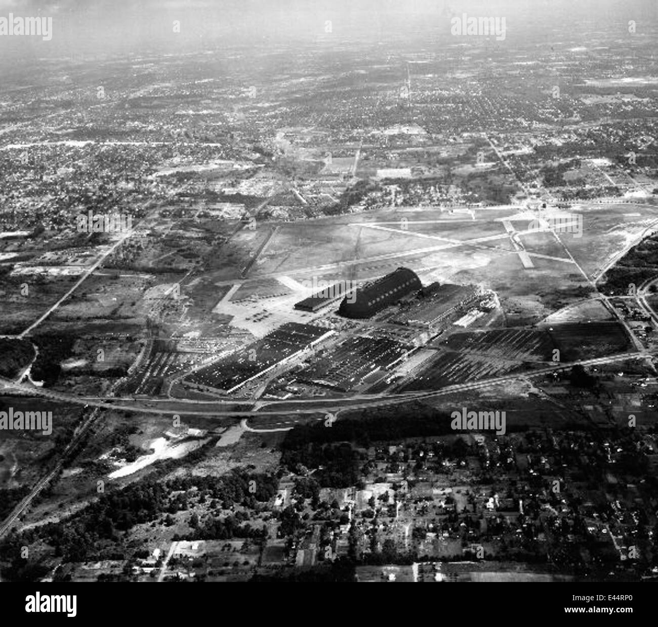 An image of the Akron Fulton Airport's airship hangar, part of the ...