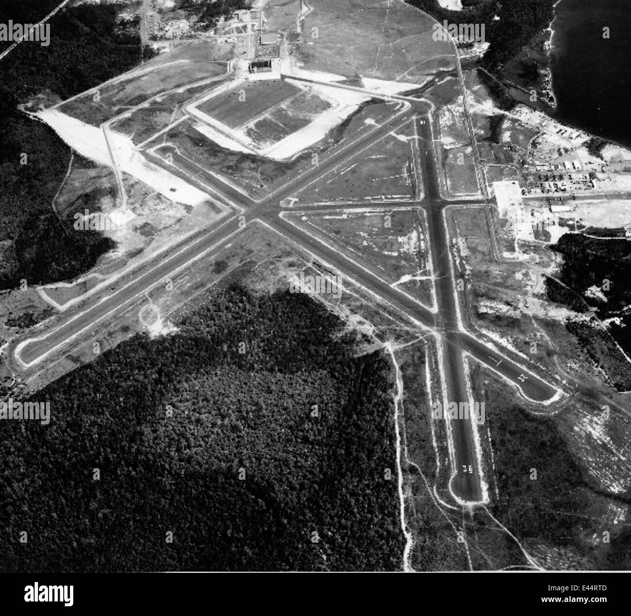Photograph of Marine Corps Air Facility (MCAF) New River, highlighting ...