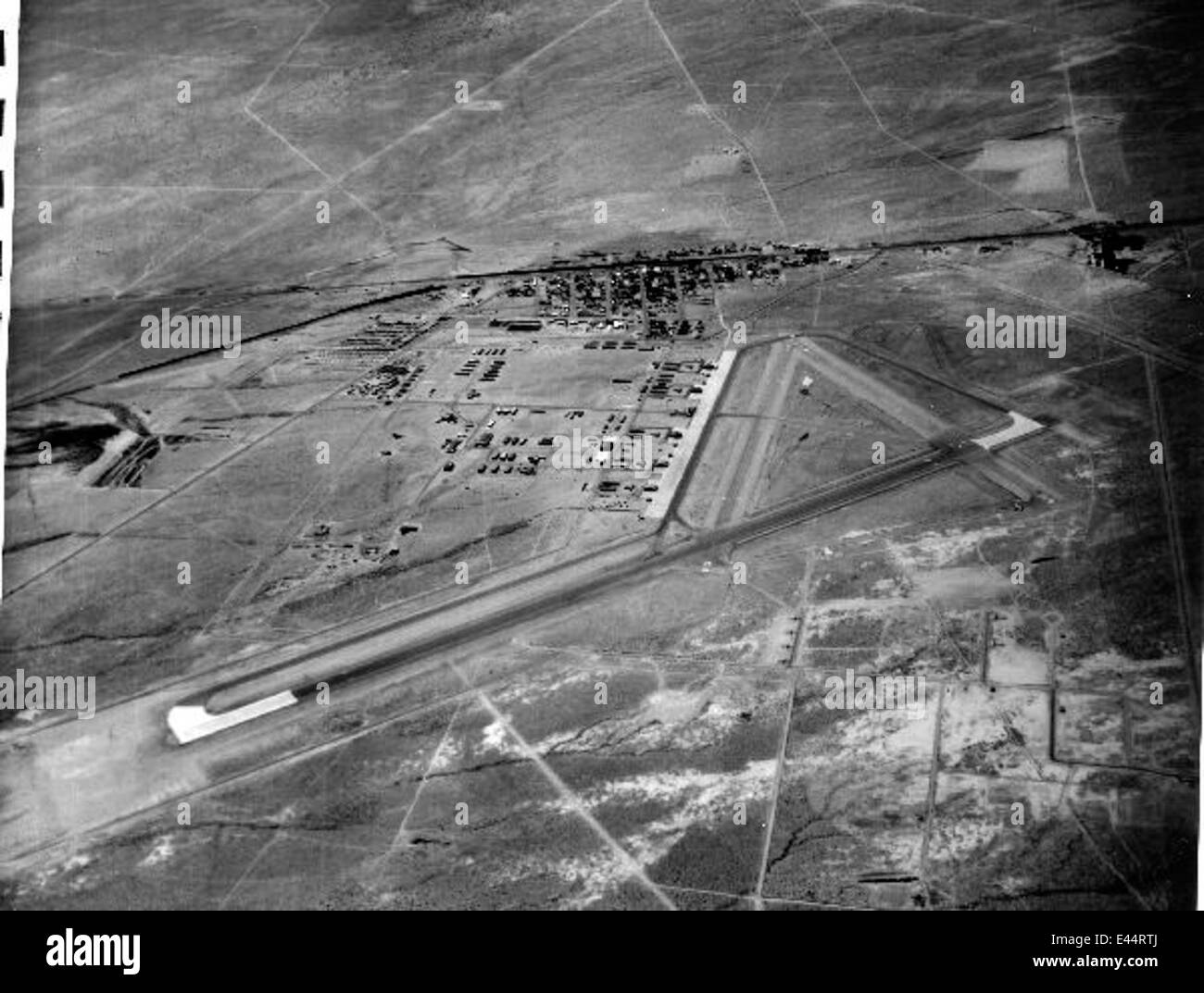 A photograph of the Marine Corps Air Facility Mojave in 1954, showing ...