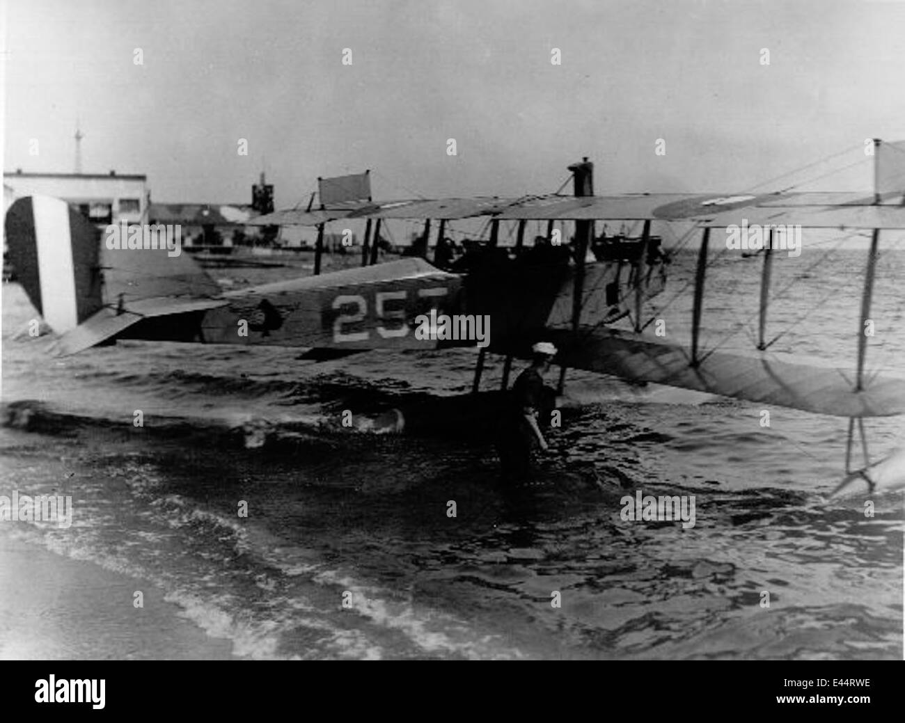 A photograph from 1918 showing the N-9 aircraft at Pensacola ...