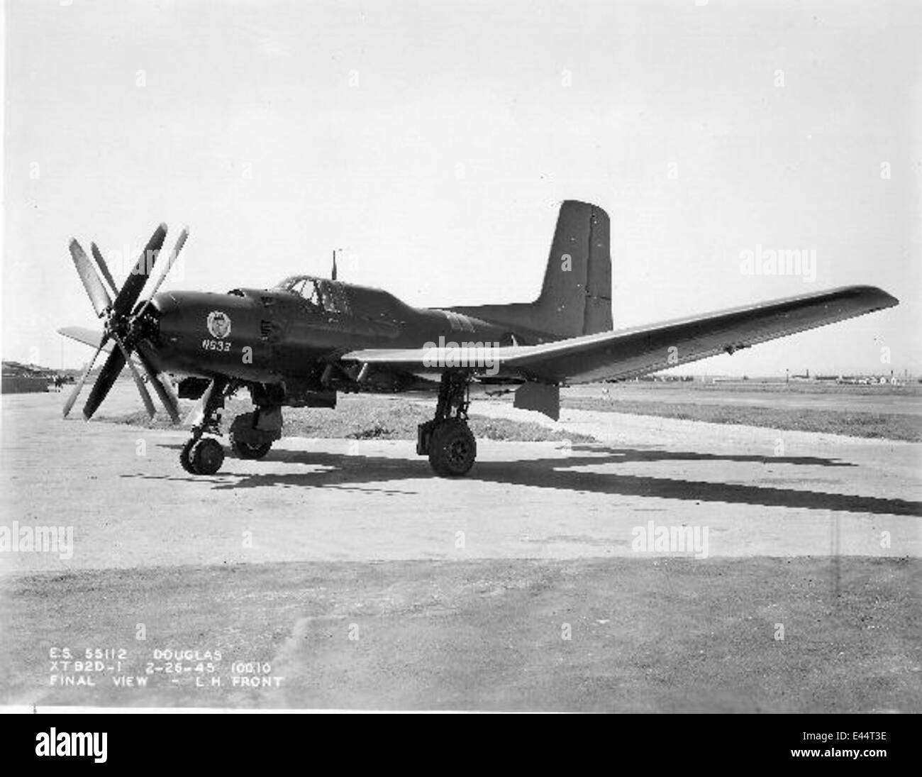 A photograph of the Douglas XTB2D-1, a prototype bomber aircraft from ...