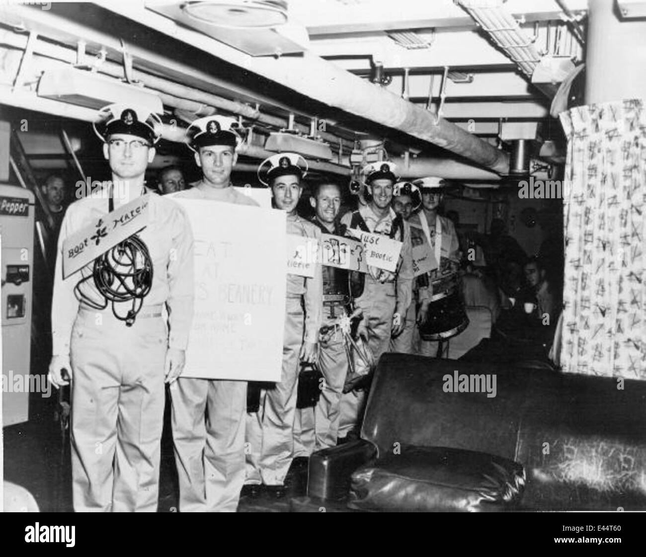 A photograph of a Chief Petty Officer (CPO) initiation ceremony ...