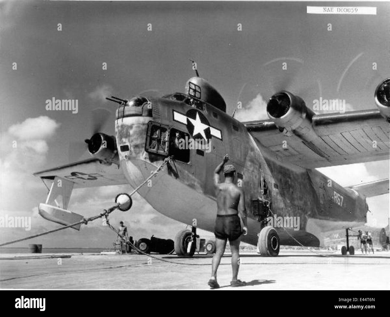 The Consolidated PB2Y, a twin-engine seaplane used by the U.S. Navy ...