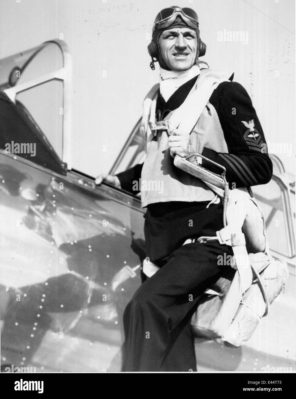 Photograph of a Chief Naval Aviator Pilot (NAP) preparing to fly in a ...