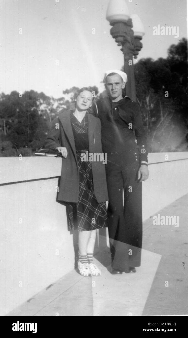 A photograph from 1935 featuring Calude and his wife, capturing a ...