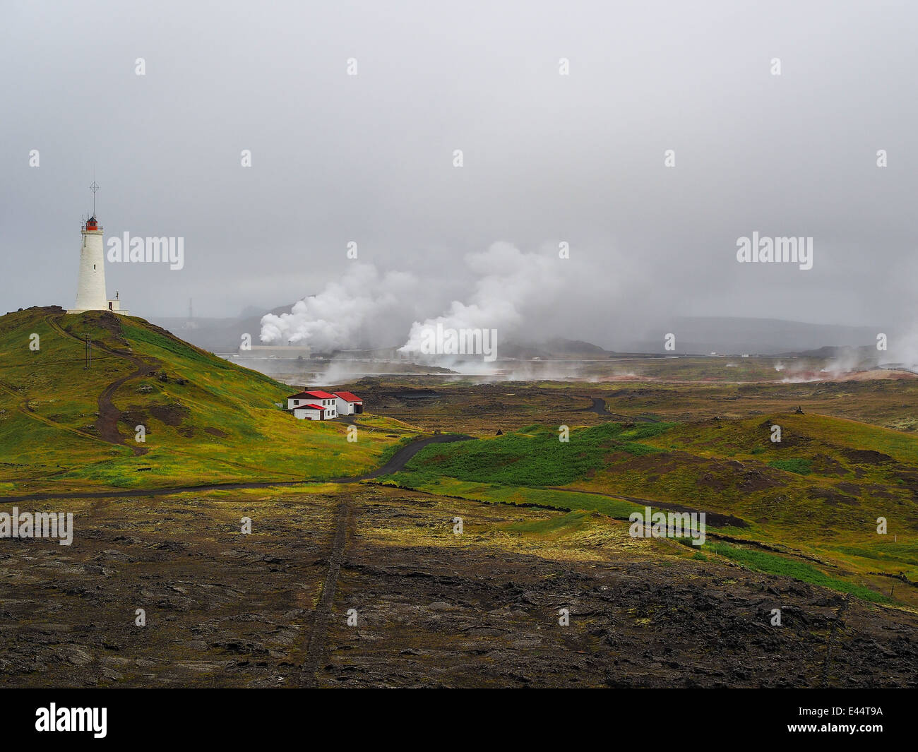 Geothermal field of Gunnuhver, Reykjanes Geothermal Power Plant ...