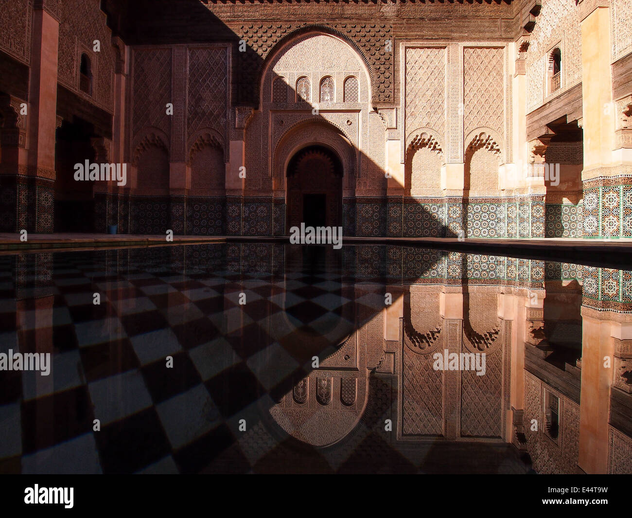 Morocco Marrakesh Ali Ben Youssef Medersa Islamic school Stock Photo - Alamy
