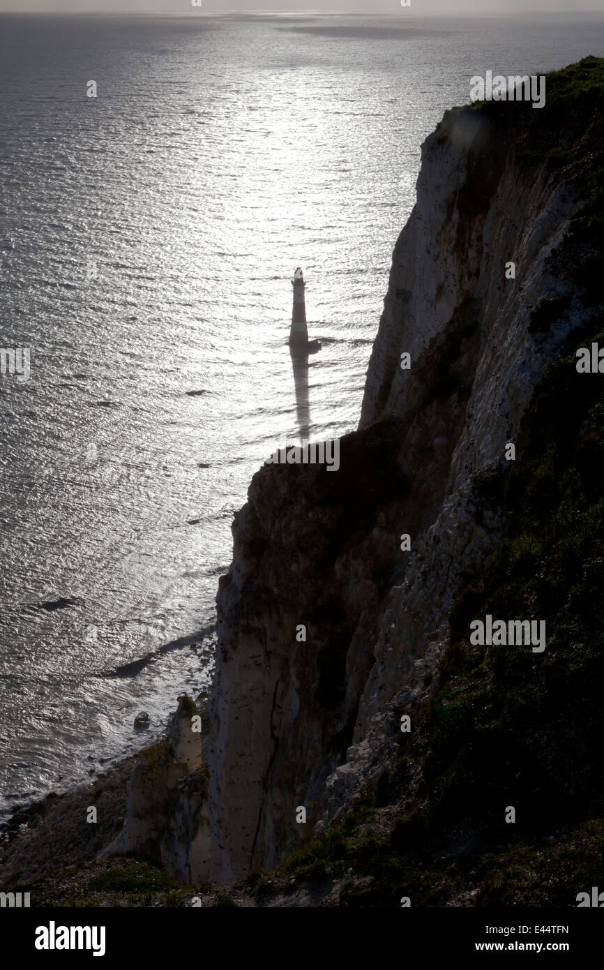 Lighthouse and ocean seen from Beachy Head, East Sussex Stock Photo - Alamy