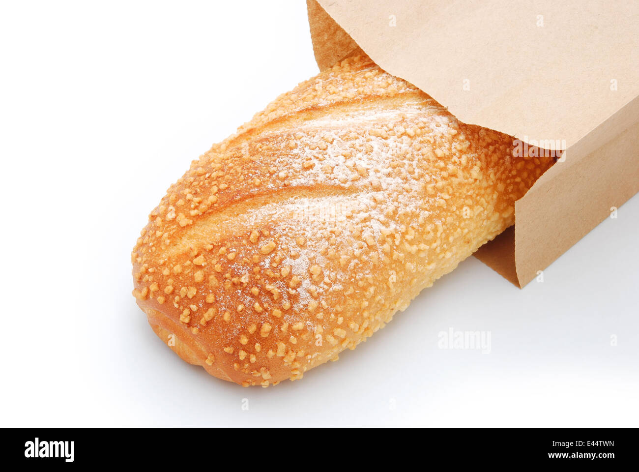Bread in bag white background hi-res stock photography and images - Alamy