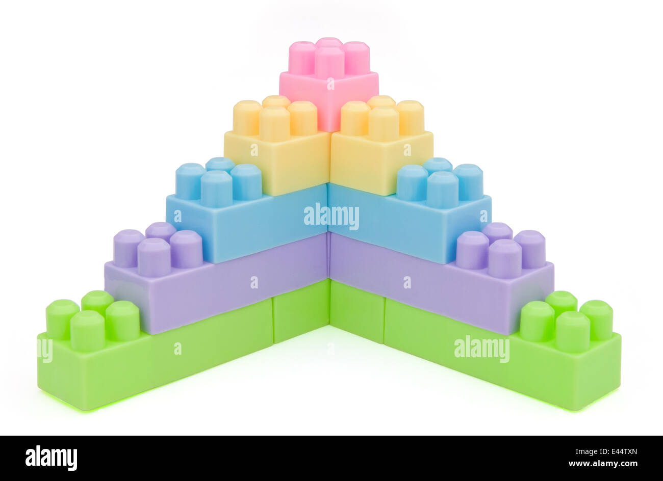 toy bricks steps with clipping path Stock Photo - Alamy