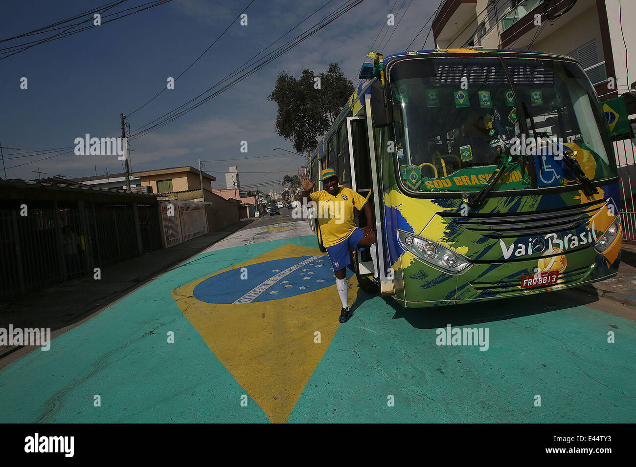 Sao Paulo, Brazil. 2nd July, 2014. The driver Edilson, known as ...