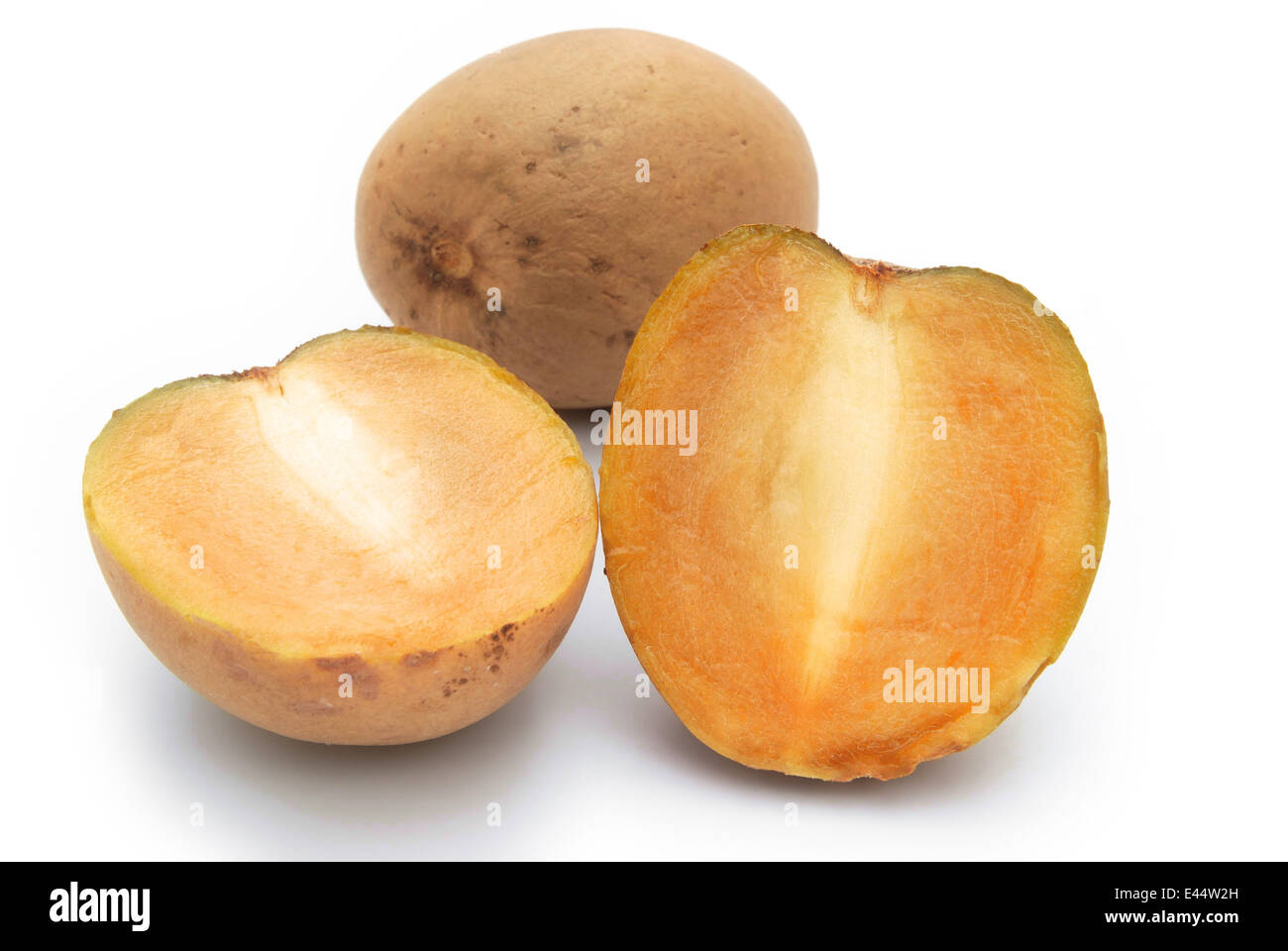 tropical fruit, Chiku on a white background Stock Photo - Alamy