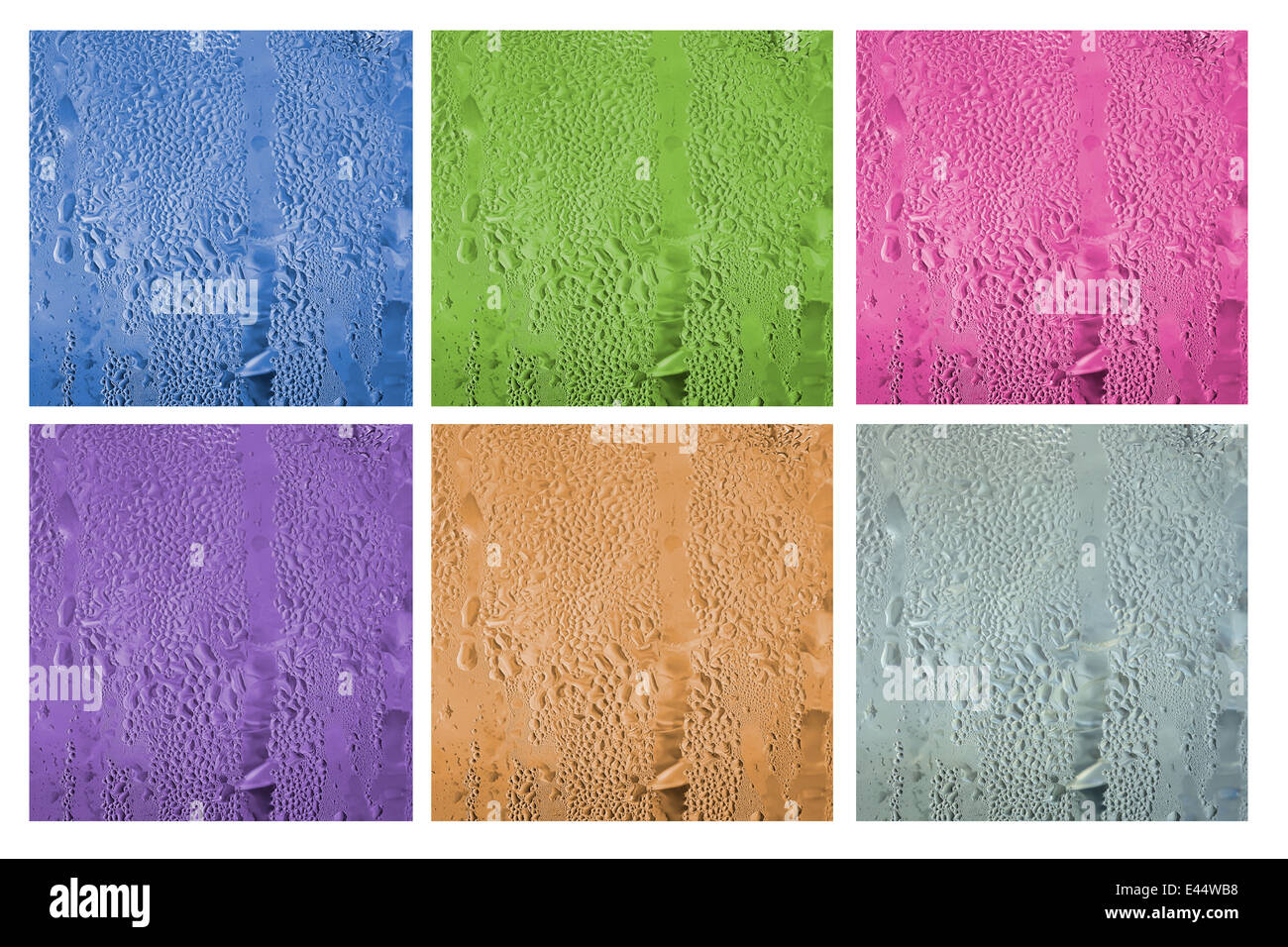 close-up of waterdrop on water jug in vary color for background Stock ...
