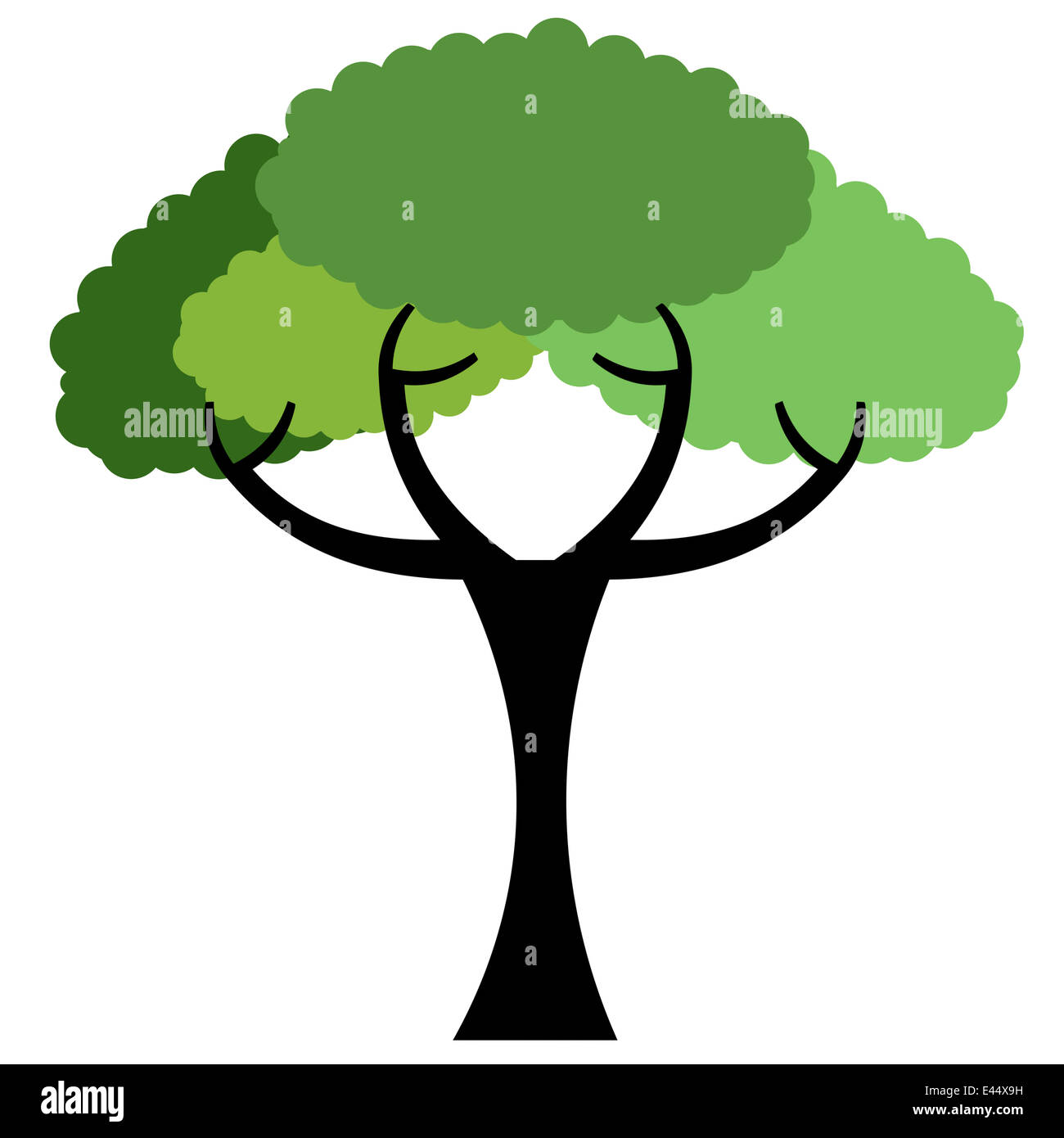 Eco tree isolated on white background Stock Photo - Alamy