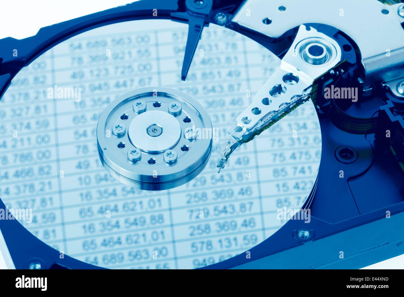 The hard disk of a computer isolated on white background Stock Photo ...