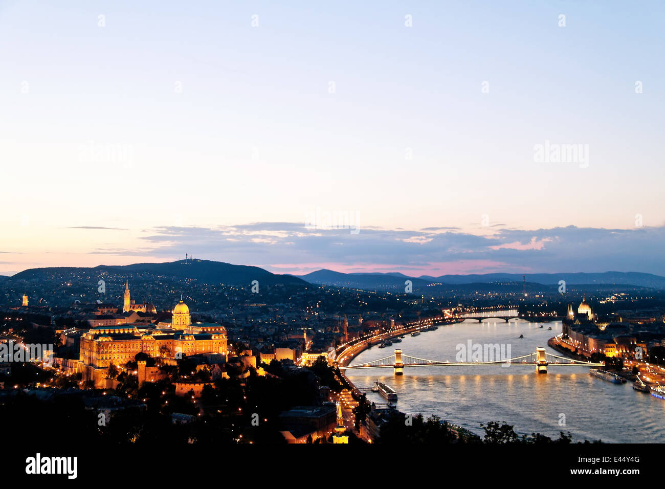 city view and skyline of Budapest, the capital of Hungary Stock Photo ...