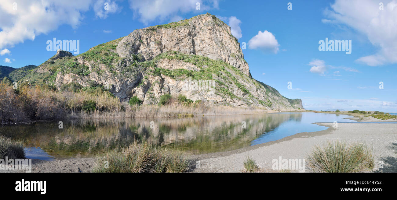 Nature Reserve Marinello lakes, Tindari, Messina, Sicily, Italy Stock ...