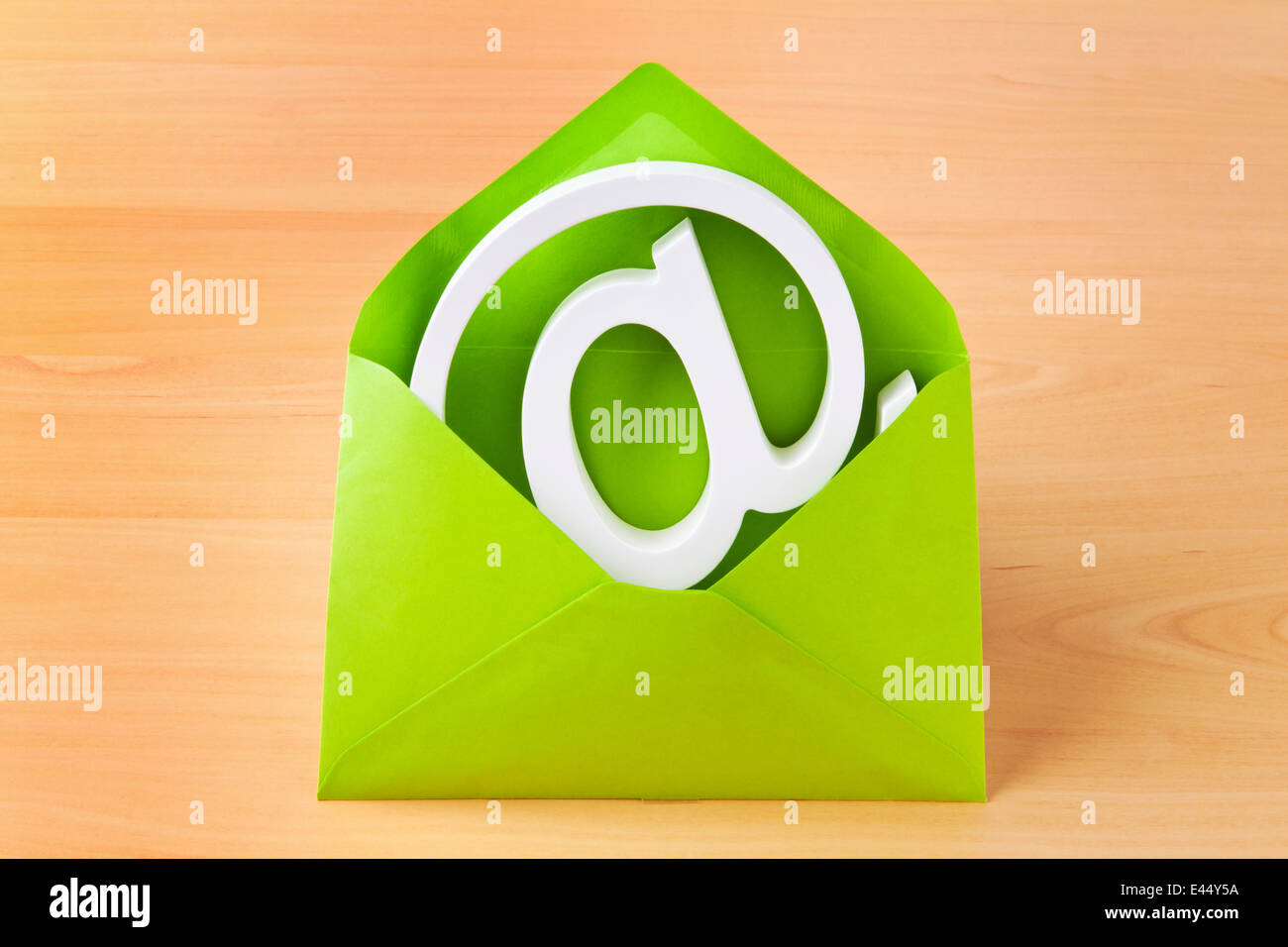 An envelope with an e-mail character. Modern communications Stock Photo ...