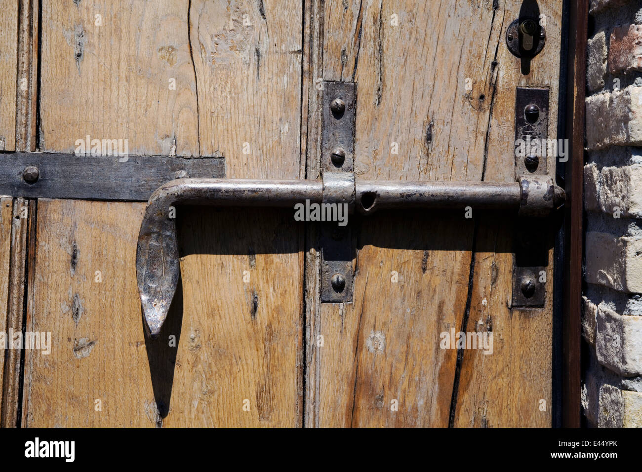 Old door with an old castle blocks Stock Photo - Alamy