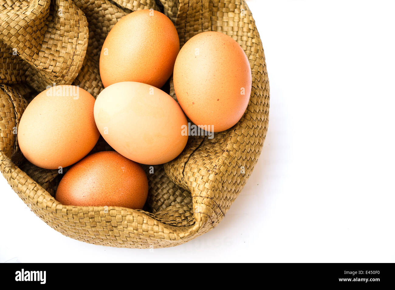 Egg on white background Stock Photo - Alamy