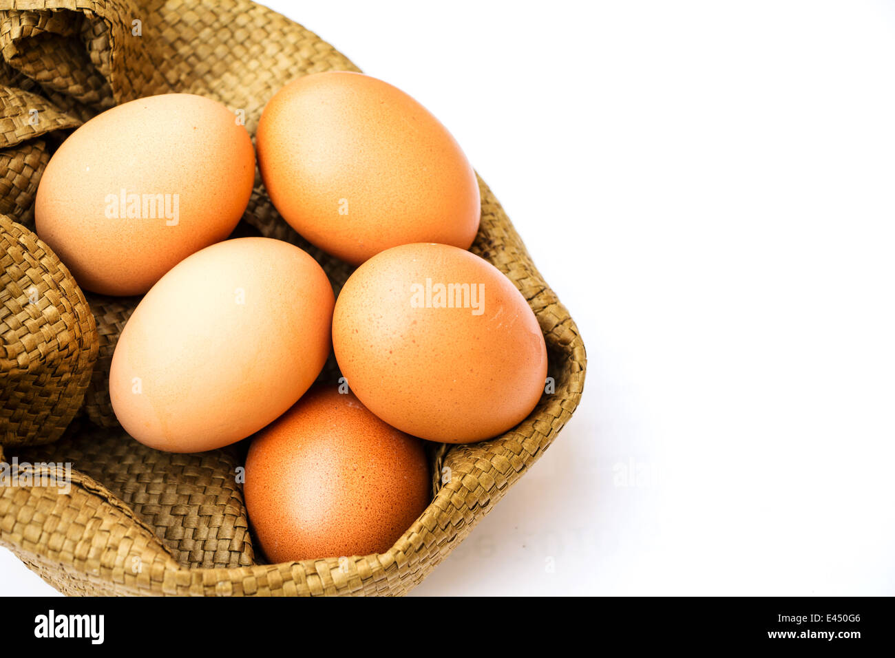 Egg on white background Stock Photo - Alamy