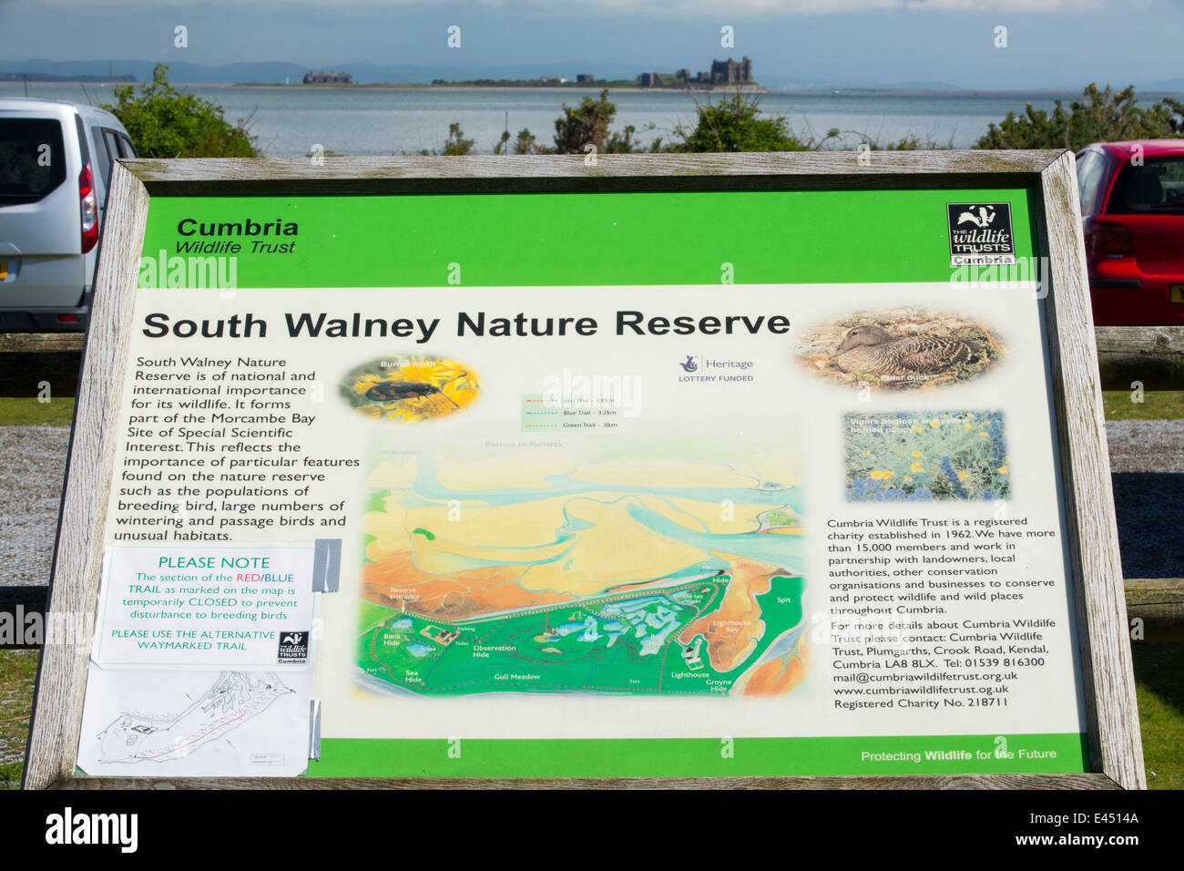 Looking towards Piel Island and castle from South Walney Nature reserve ...