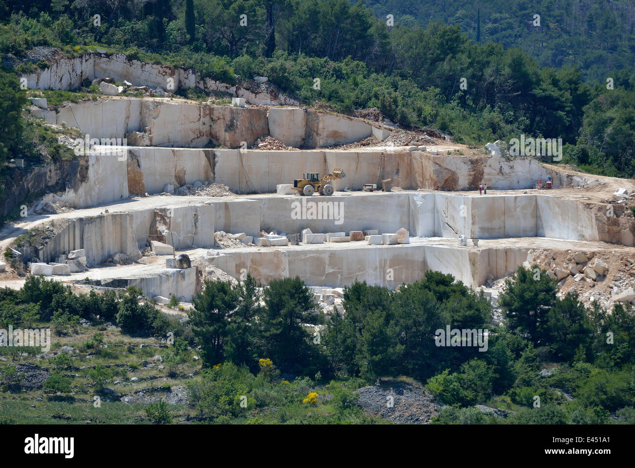 Quarry in Ložišća, whitest limestone in the world, Island of Brac ...