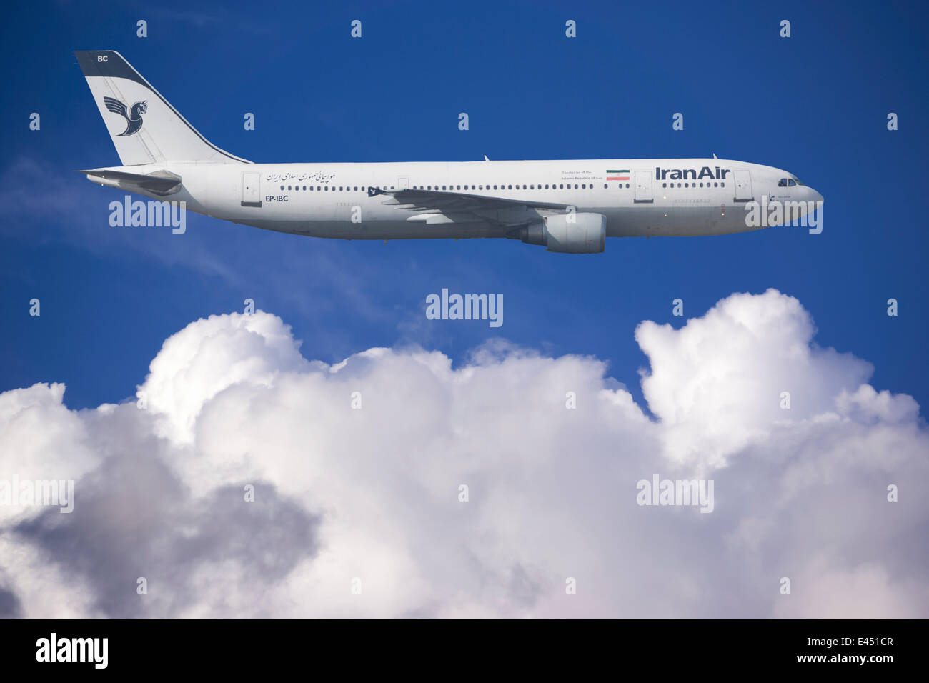 Iran Air Airbus A300 in flight Stock Photo - Alamy