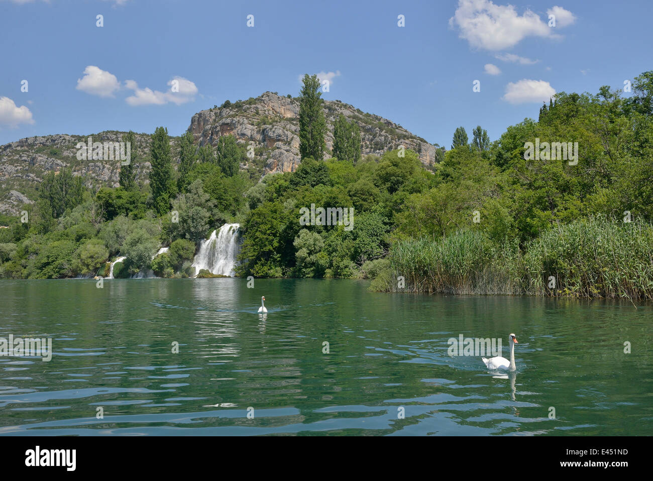 Roški slap waterfall, Krka National Park, Šibenik-Knin County, Dalmatia ...