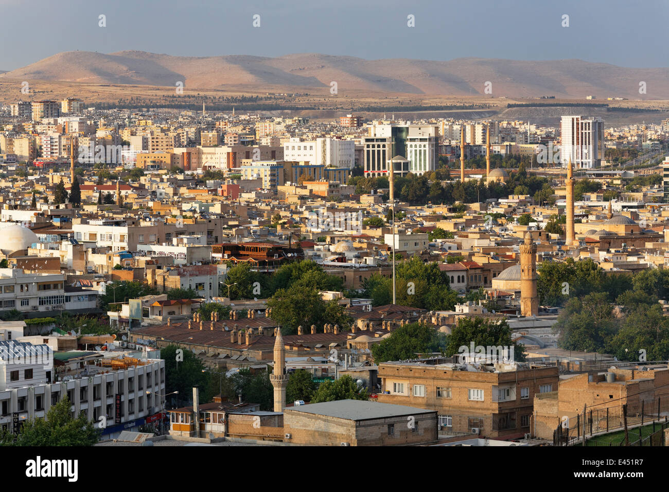 View across the historic centre of Sanliurfa, Urfa, Şanlıurfa ...