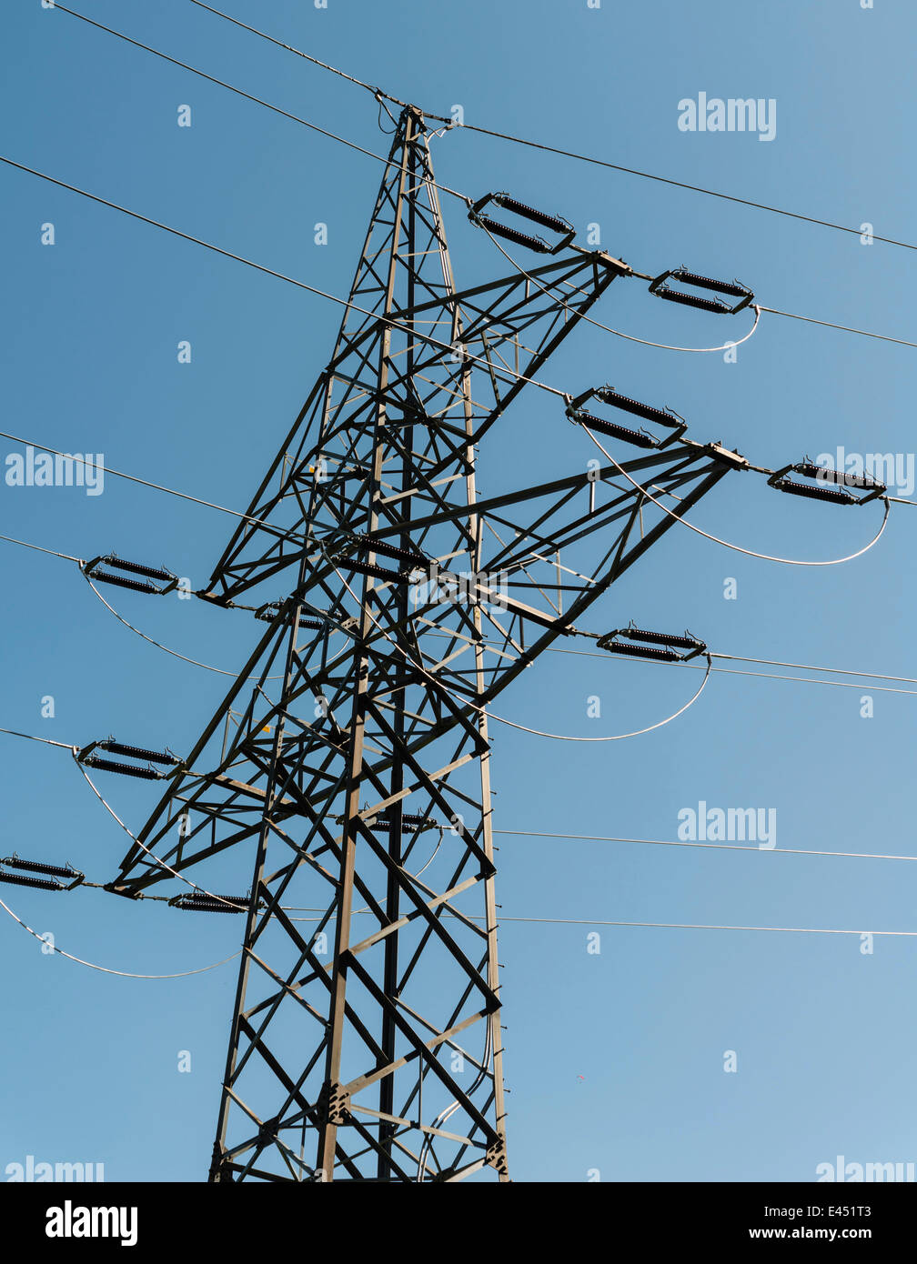 Pylon of a high voltage line Stock Photo - Alamy