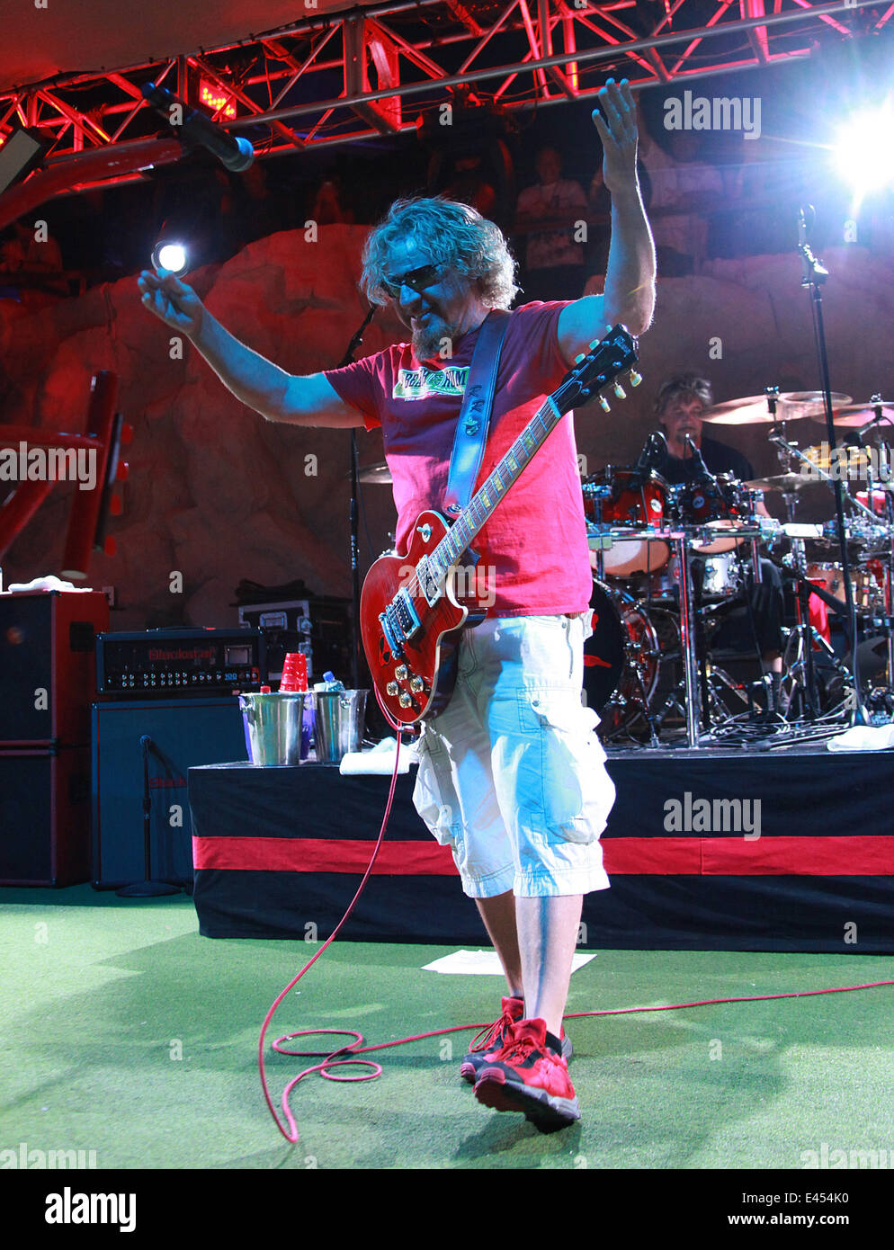 Las Vegas, Nevada, USA. 2nd July, 2014. Rocker Sammy Hagar performs in ...