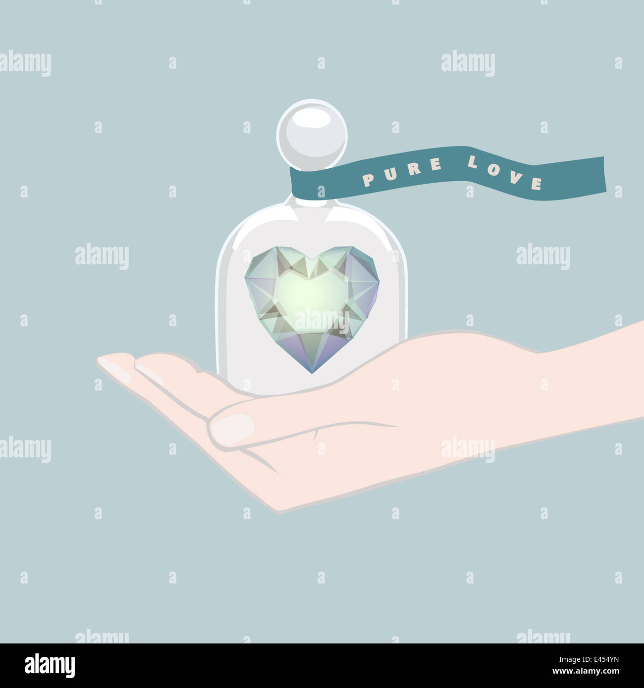 Gift of a heart symbolising Pure Love Stock Photo - Alamy