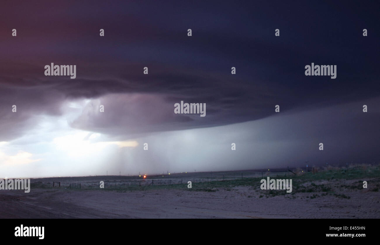 This "mother ship" looking storm is in the process of splitting ...