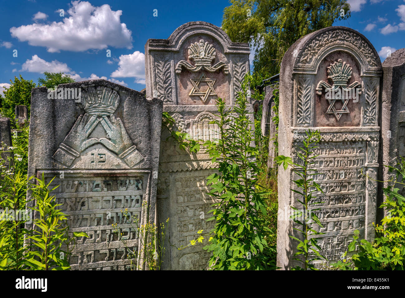 Headstones at Jewish Cemetery, Chernivtsi, Bukovina Region, Ukraine ...