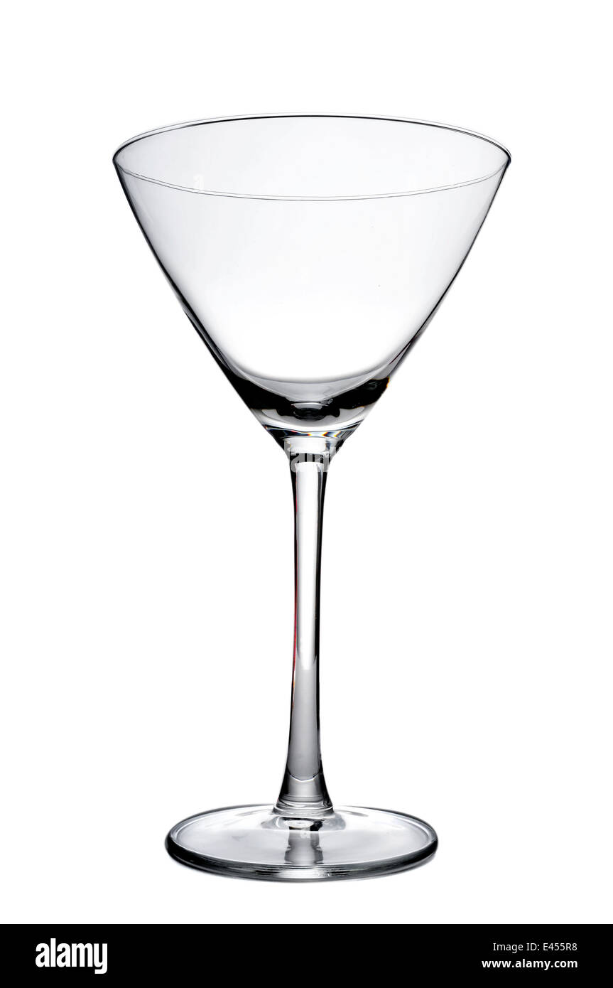 an empty cocktail glass on a white background Stock Photo - Alamy