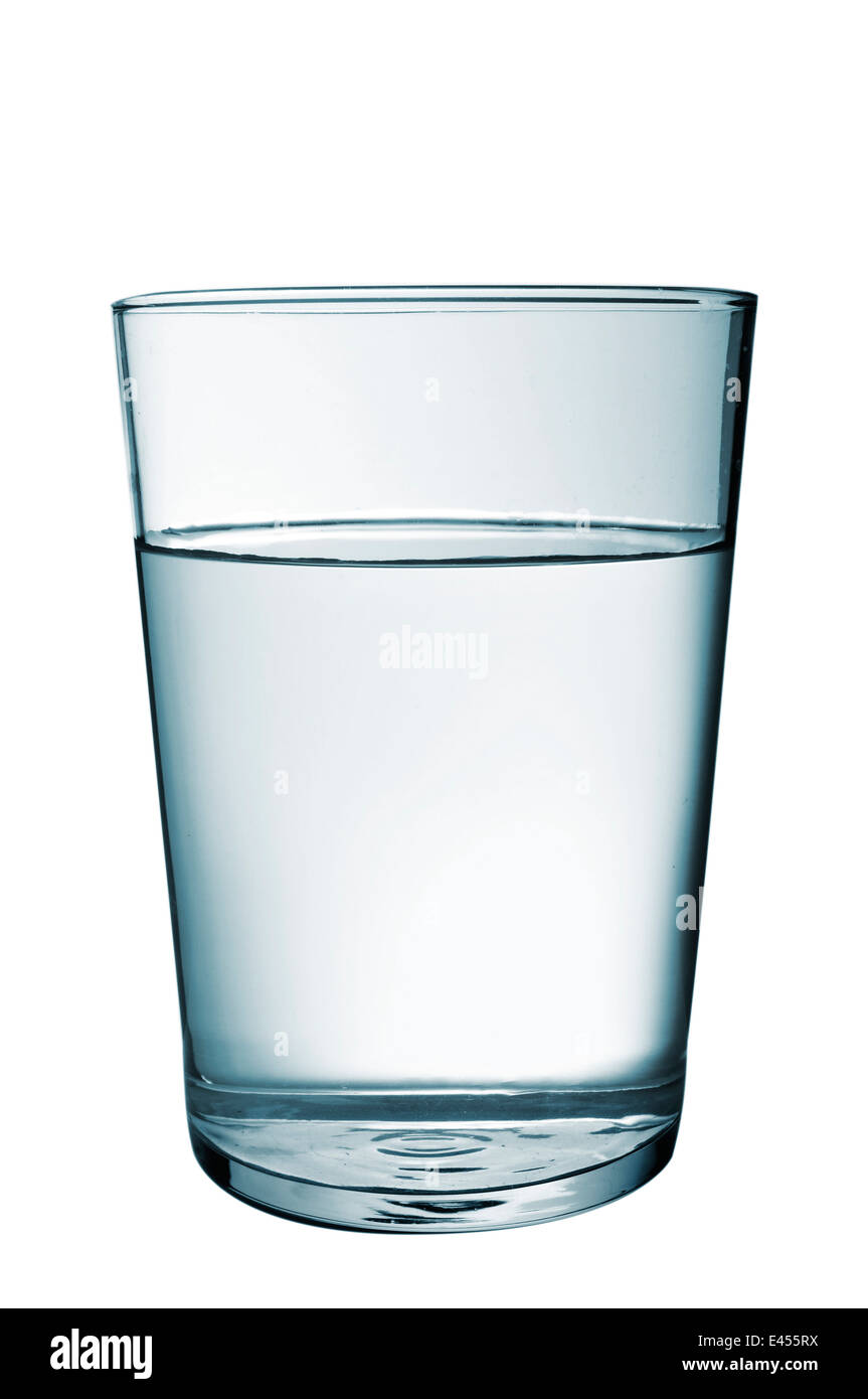 a refreshing glass of water on a white background Stock Photo - Alamy