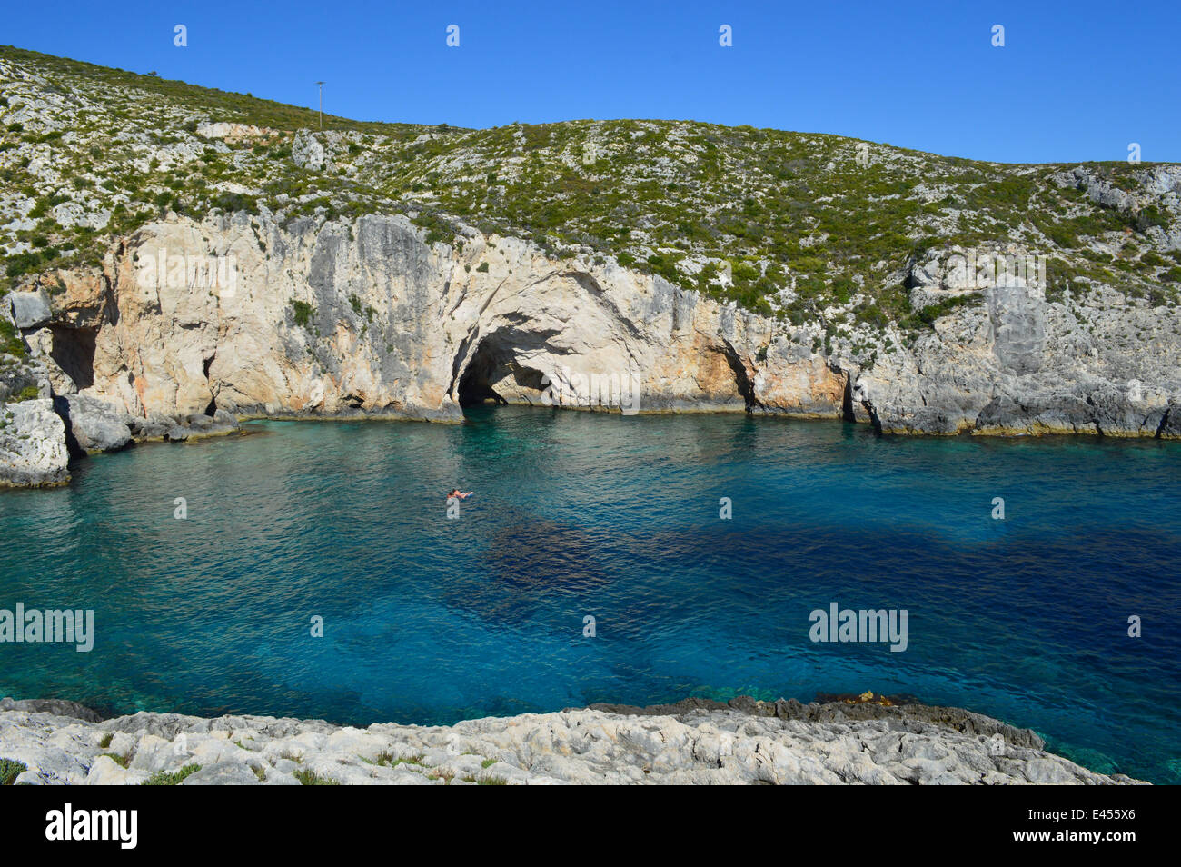 Stunning blue cove Zante Stock Photo - Alamy