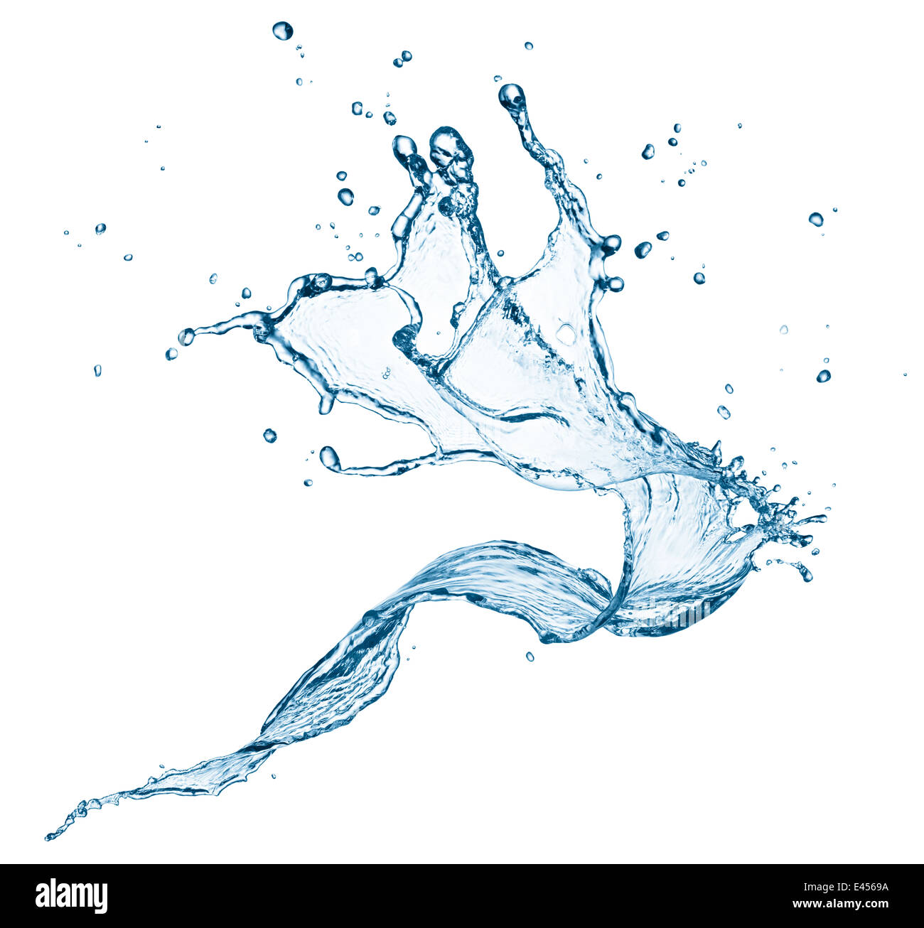 twisted water splash isolated on white background Stock Photo - Alamy