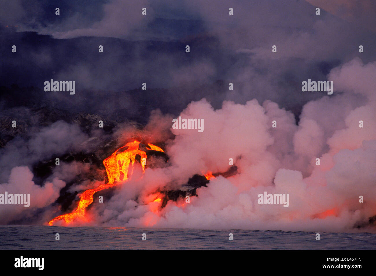 Erruption of parasitic cone volcano, Cabo Hammond Feb 1995 Fernandina ...