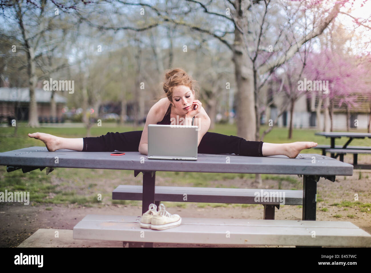 Laptop computer park garden hi-res stock photography and images - Alamy