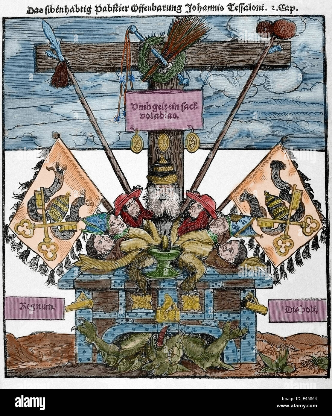 Protestant Reformation. 16th century. Germany. Lutheran satirical print ...