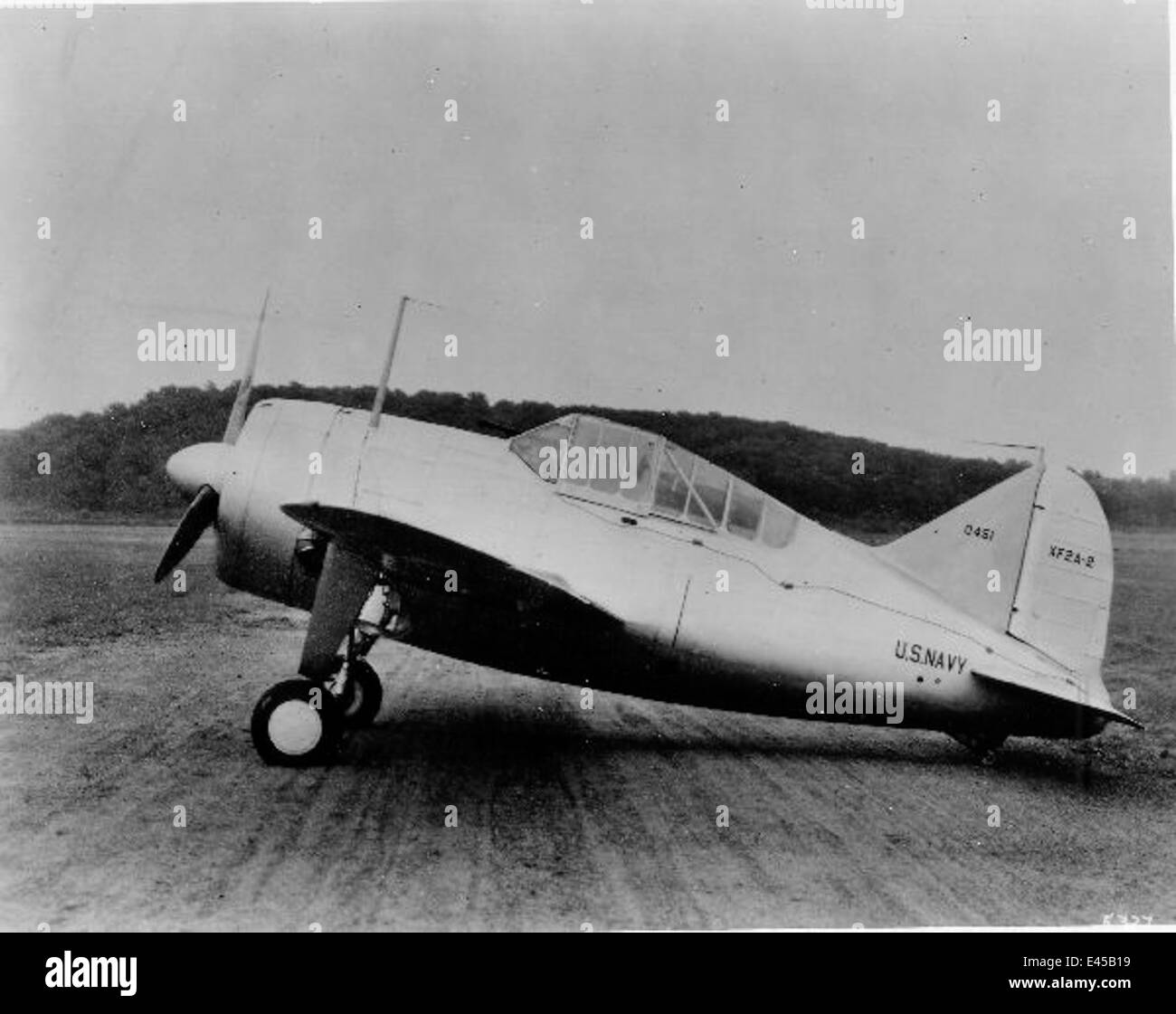 A photograph of the Brewster XF2A-1 Buffalo, a 1941 aircraft designed ...