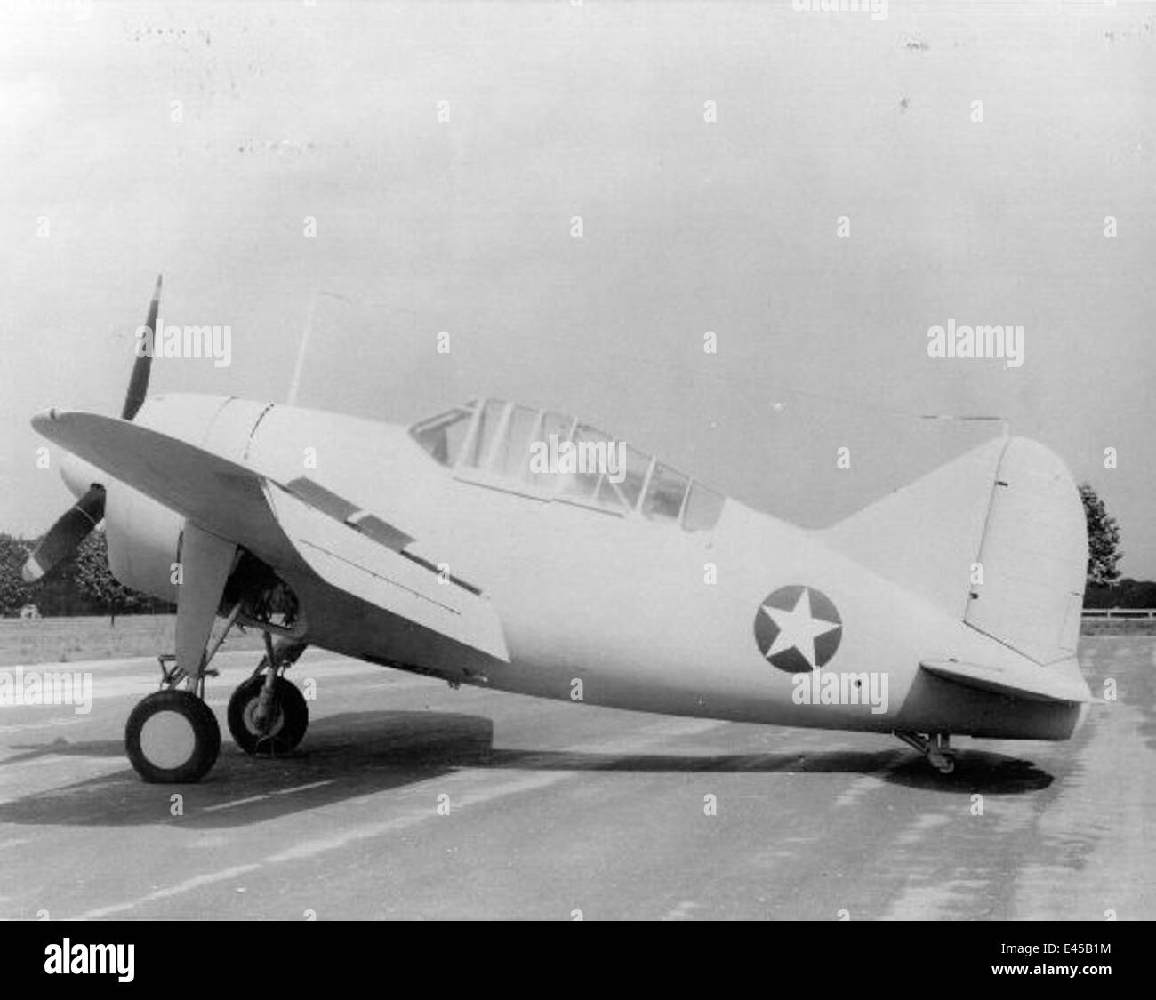 A 1942 photograph of the Brewster F2A-2 Buffalo aircraft, a carrier ...