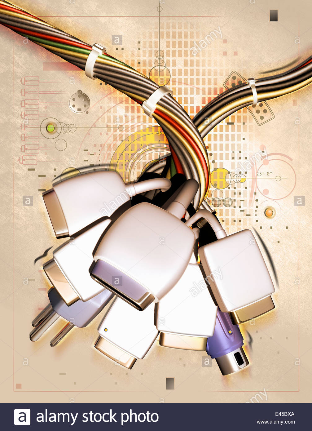 Tangled Cables Stock Photos & Tangled Cables Stock Images - Alamy