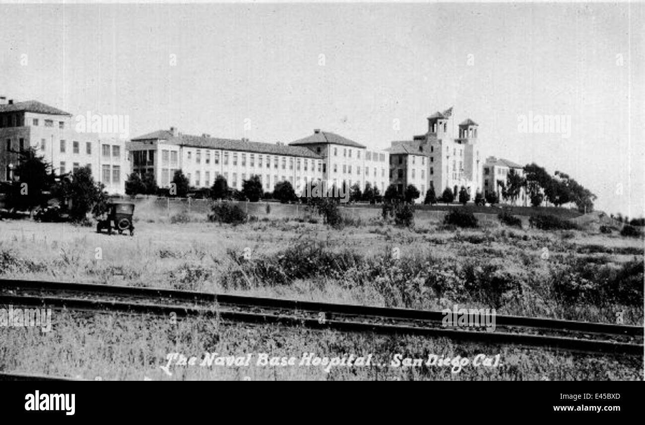 A photograph of Balboa Hospital in San Diego during the 1920s. The ...