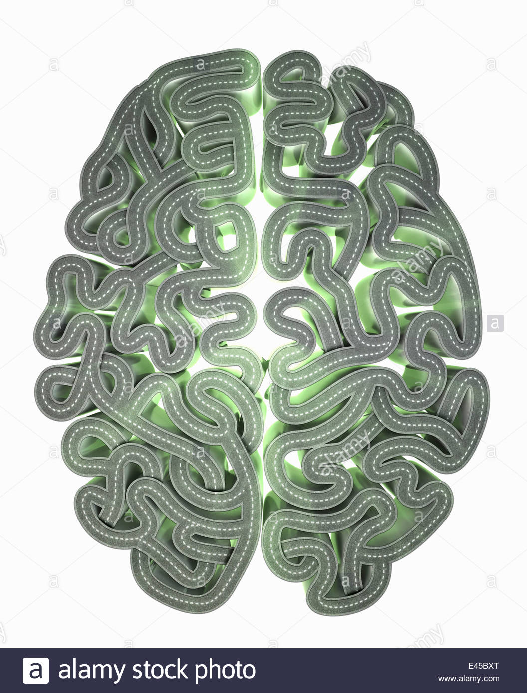 Winding Road Cut Out Stock Images & Pictures - Alamy