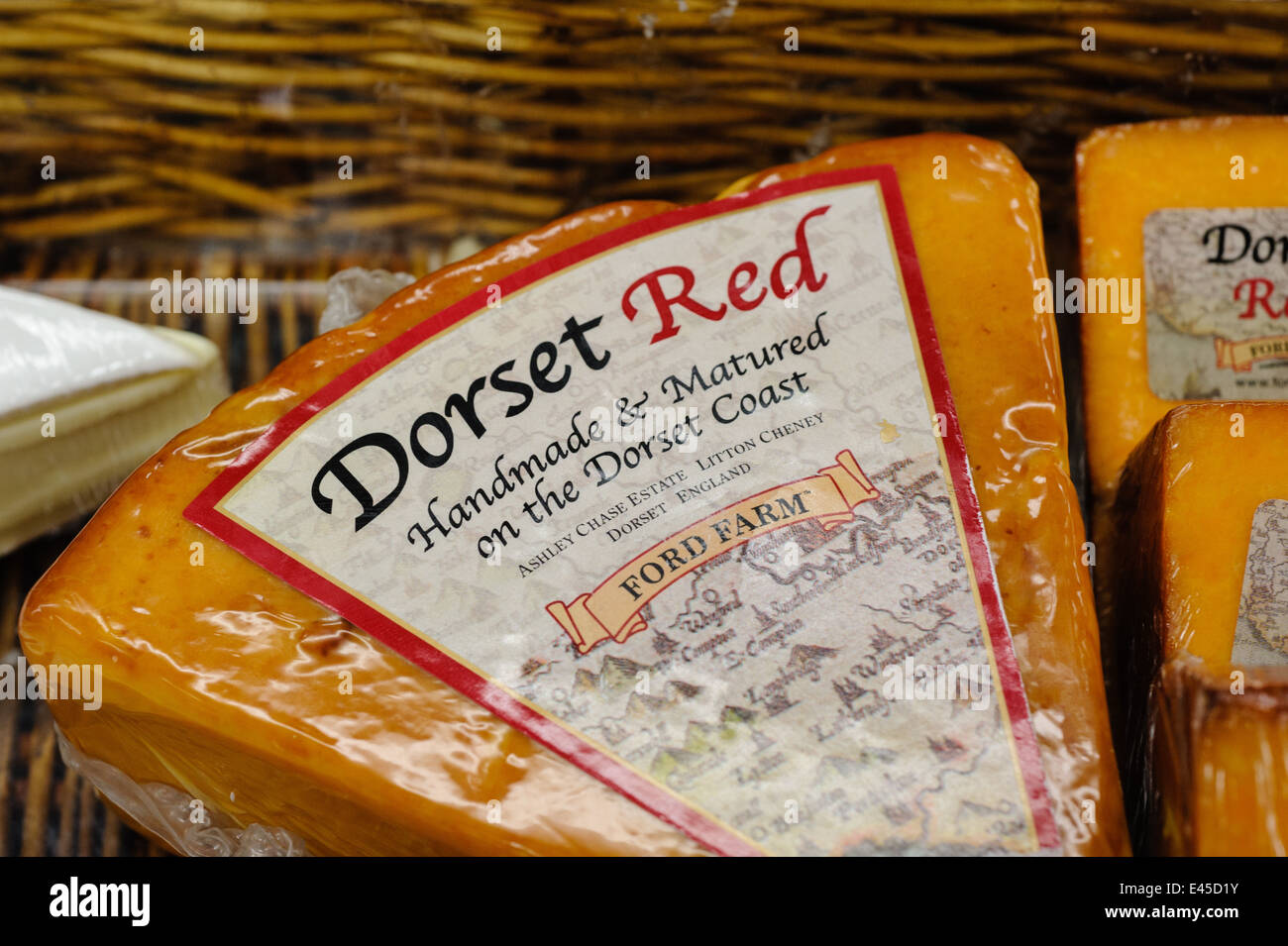 Dorset Red mature cheese for sale in a supermarket Stock Photo - Alamy