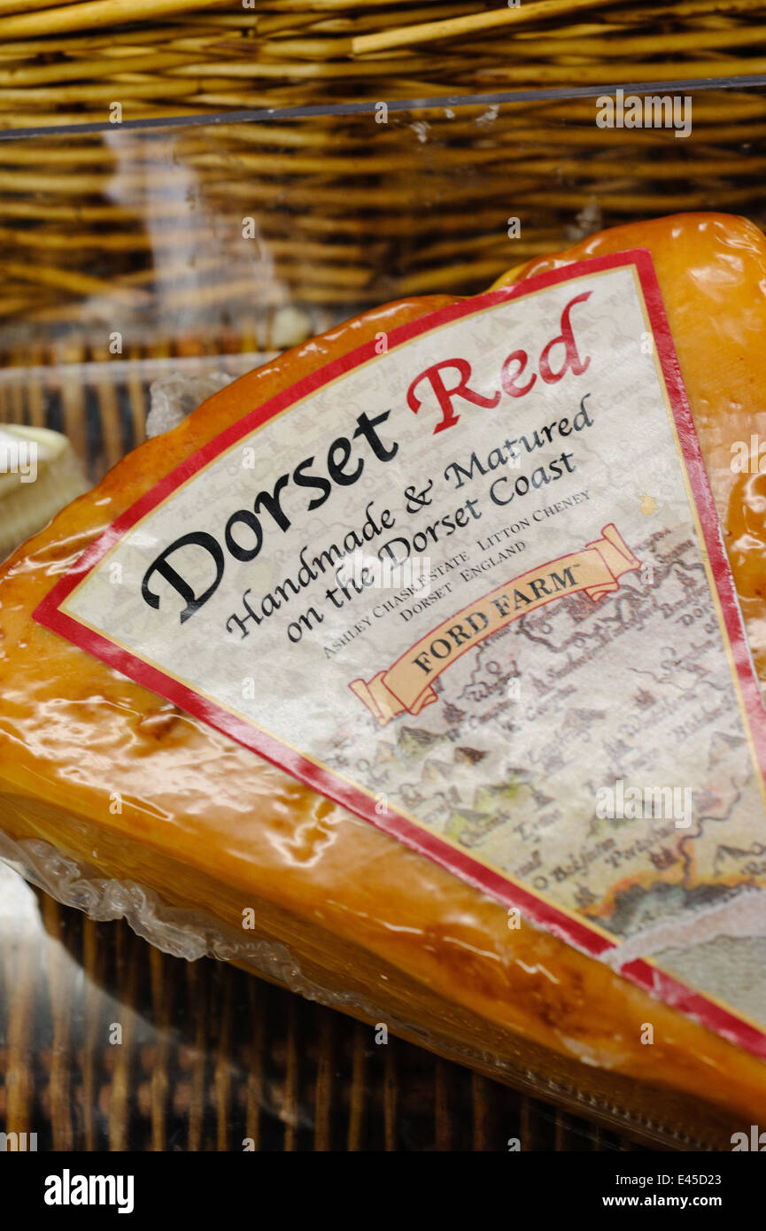 Dorset Red mature cheese for sale in a supermarket Stock Photo - Alamy