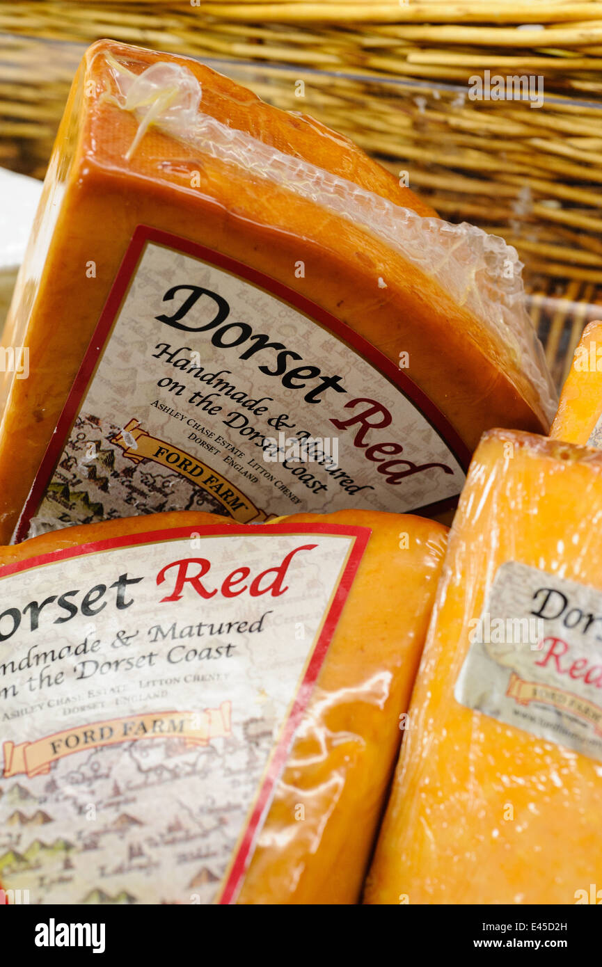 Dorset Red mature cheese for sale in a supermarket Stock Photo - Alamy